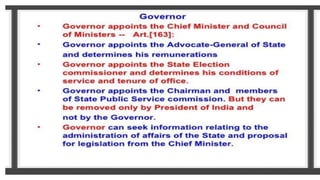State Executive - Governor - Indian Constitution | PPT
