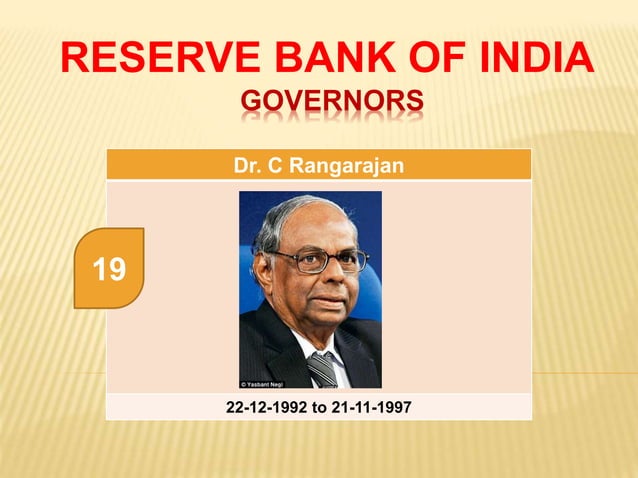 Reserve Bank of India - Governors | PPTX