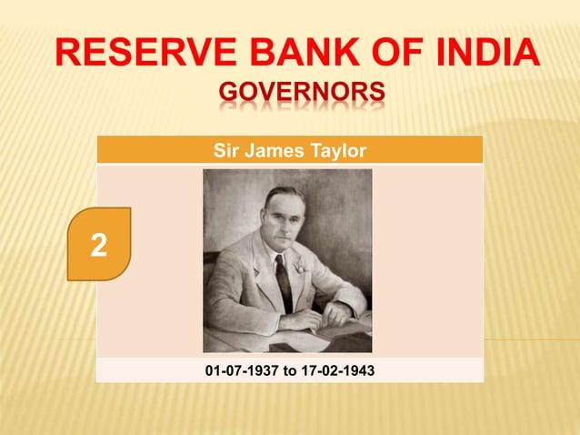 Reserve Bank of India - Governors | PPTX
