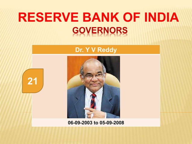 Reserve Bank of India - Governors | PPTX