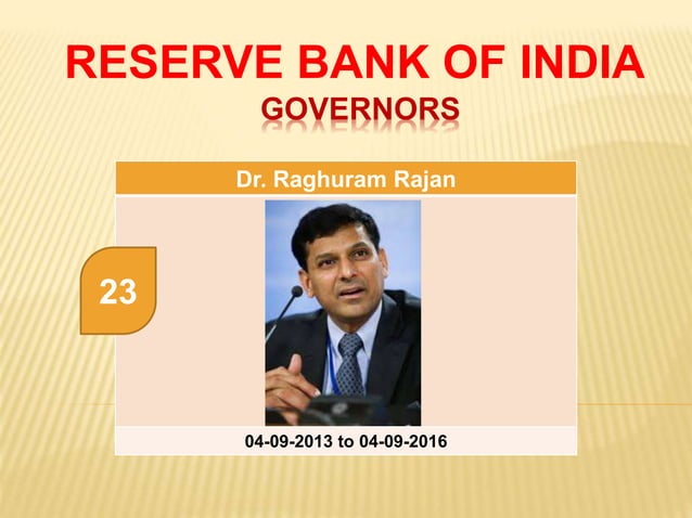 Reserve Bank of India - Governors | PPTX