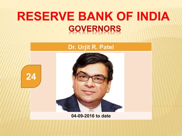 Reserve Bank of India - Governors | PPTX