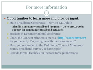 AMC - Governor’s Broadband Task Force Update | PPT