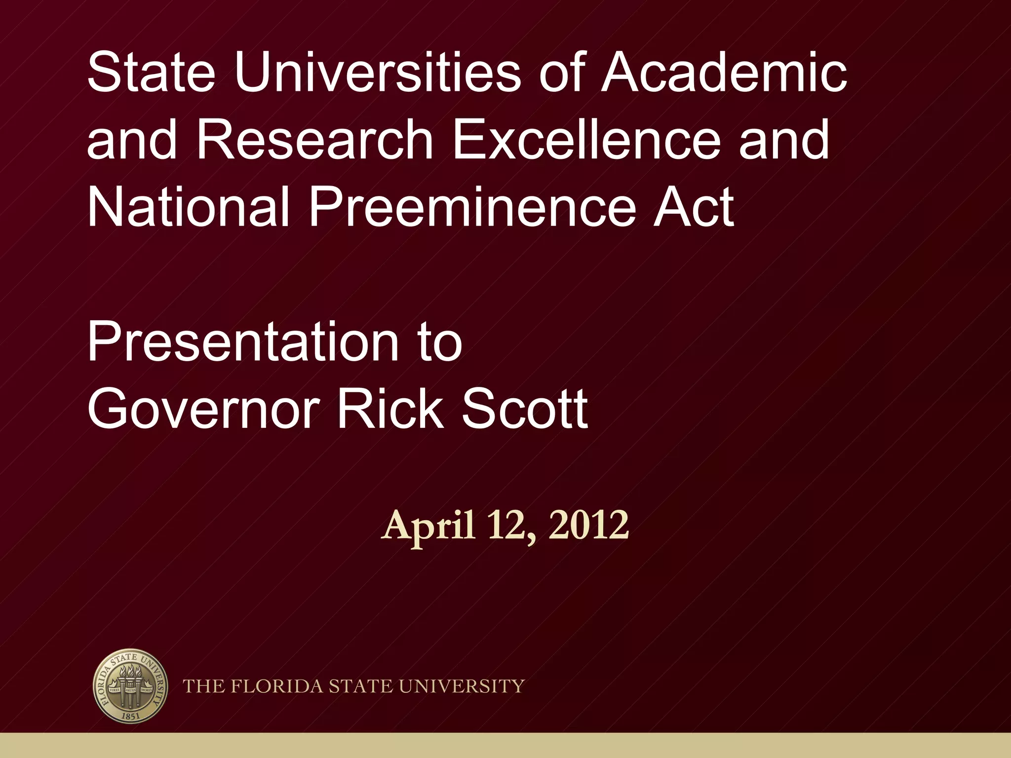 State Universities of Academic & Research Excellence and National ...