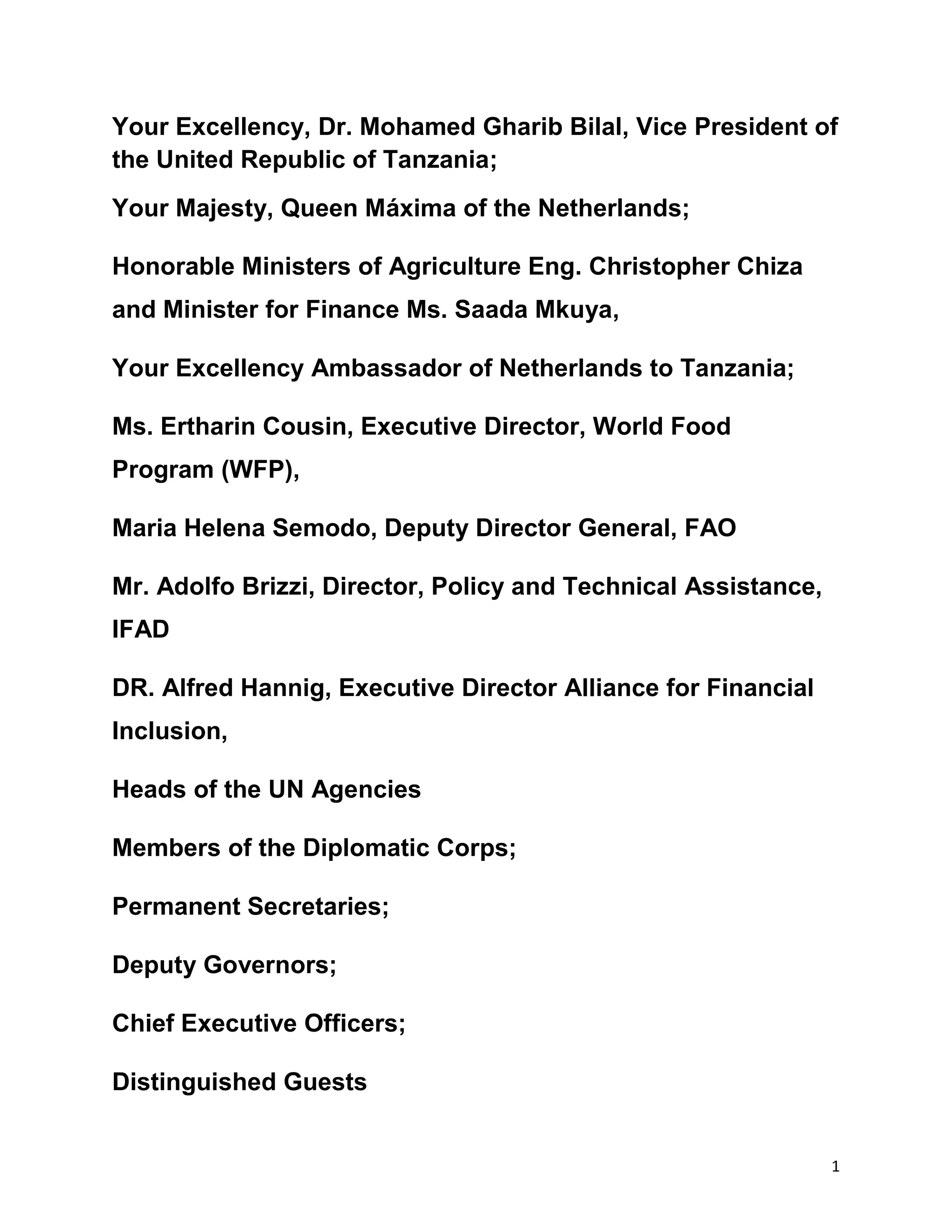 OFFICIAL LAUNCH OF THE NATIONAL FINANCIAL INCLUSION FRAMEWORK | PDF