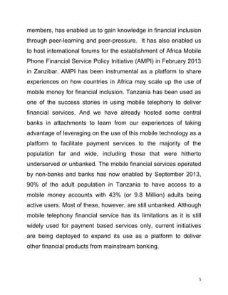 OFFICIAL LAUNCH OF THE NATIONAL FINANCIAL INCLUSION FRAMEWORK | PDF