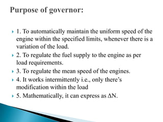 Governor used in vehicles | PPTX