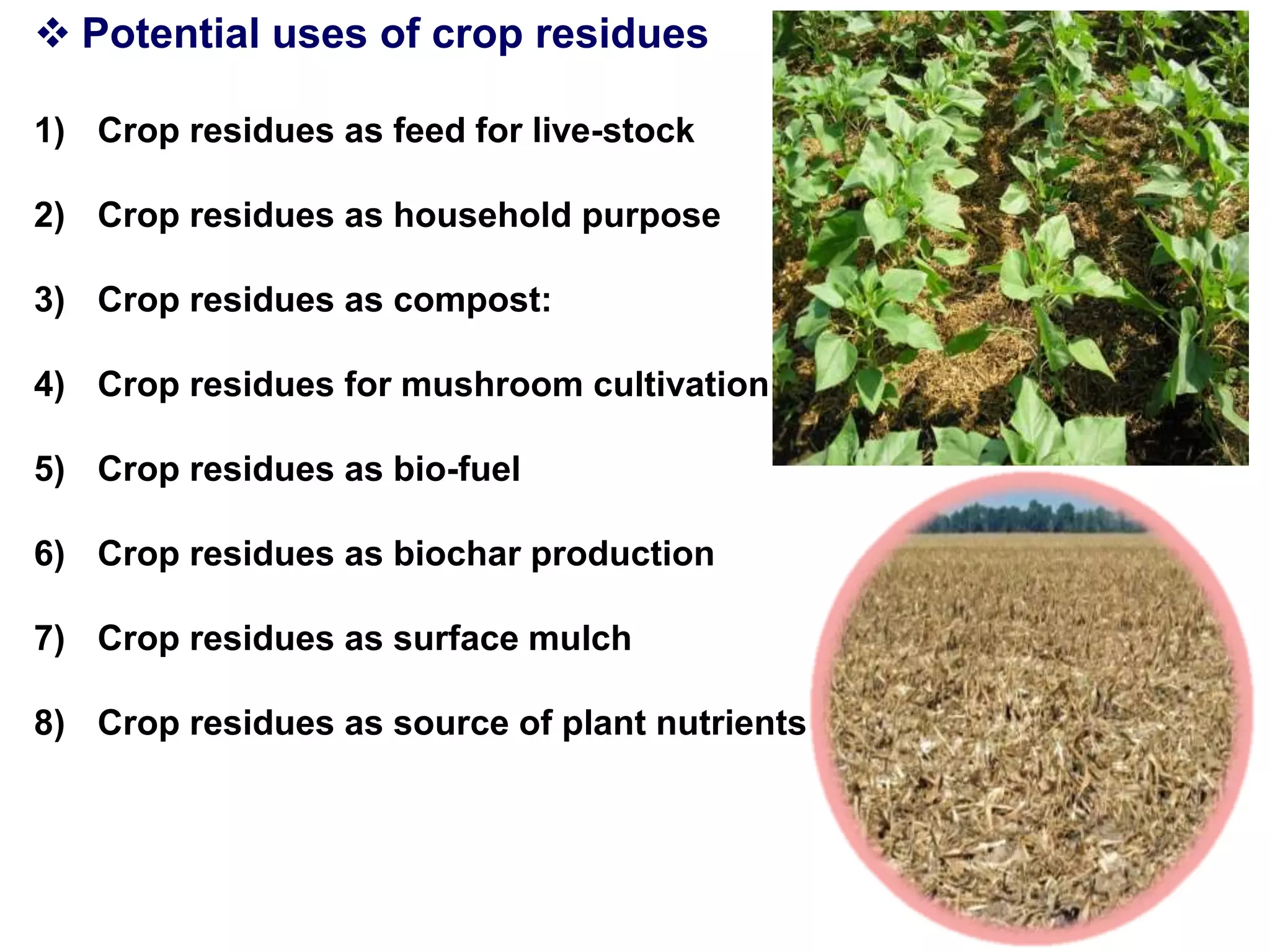 Crop Residue Management for Soil Health Enhancement | PPT