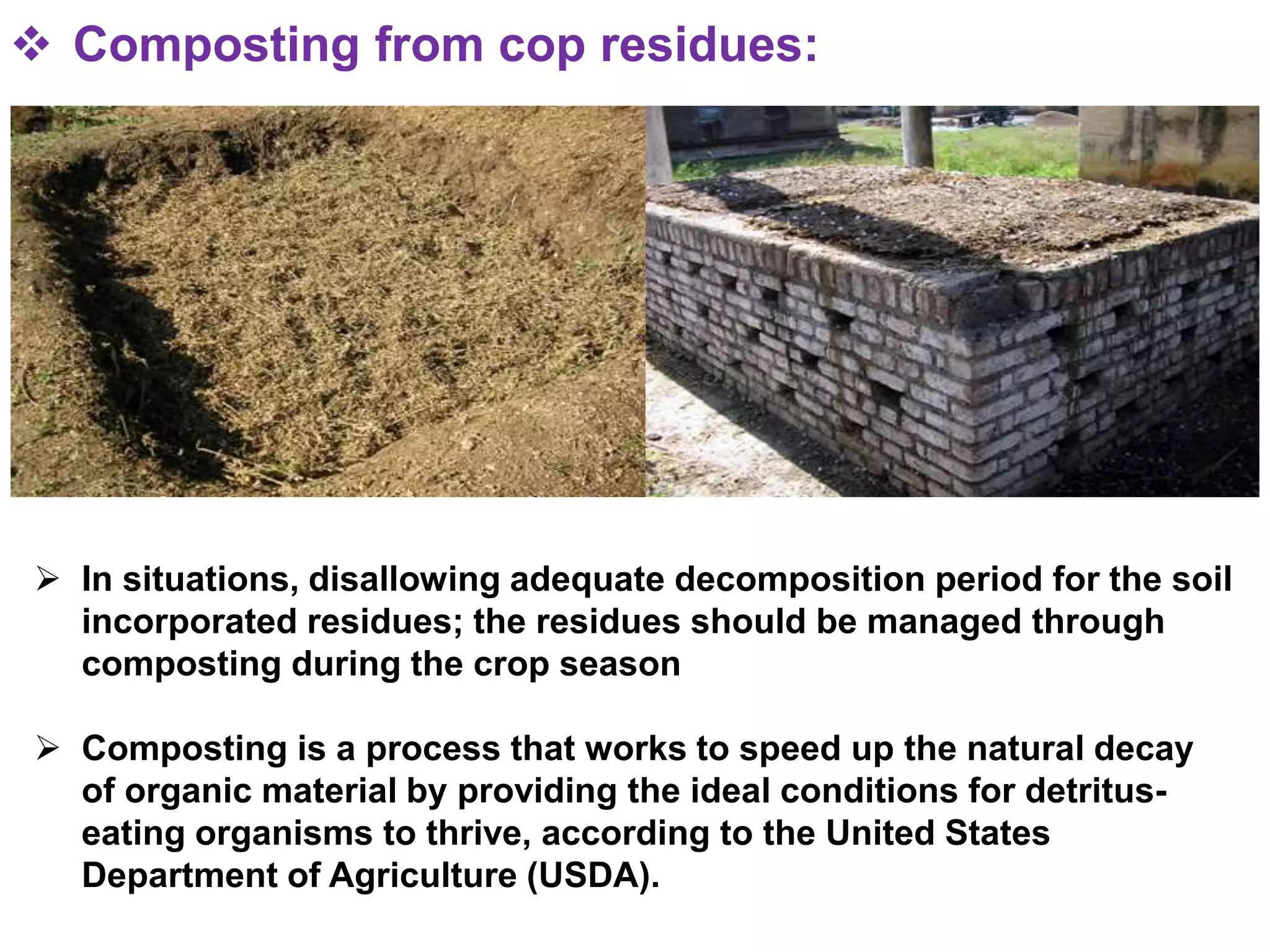 Crop Residue Management for Soil Health Enhancement | PPT