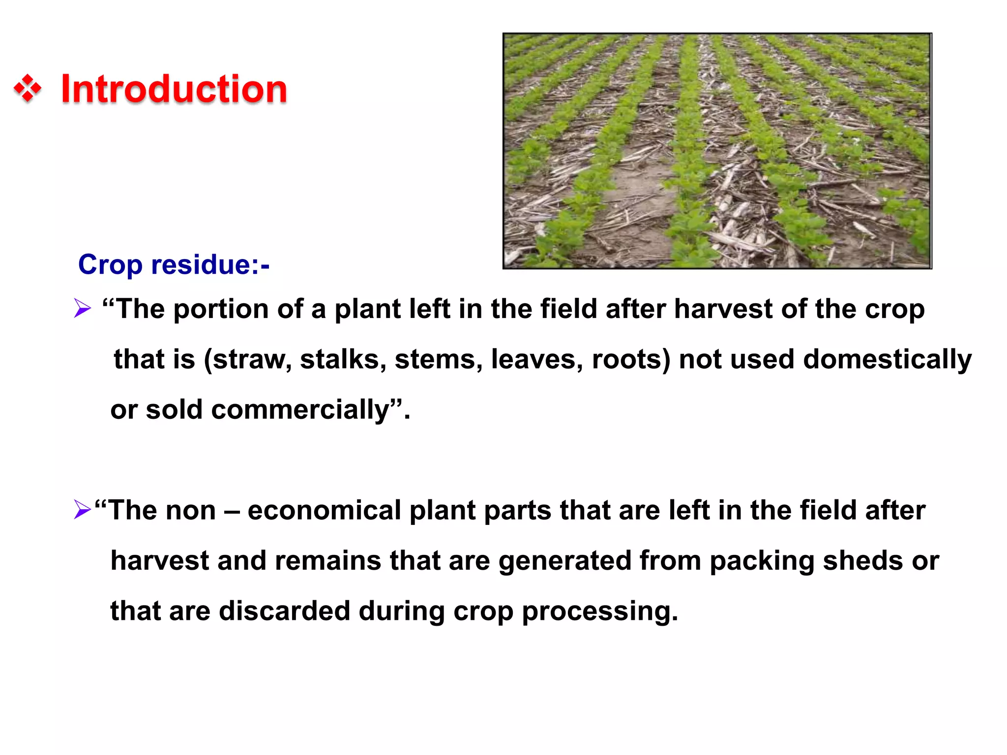 Crop Residue Management for Soil Health Enhancement | PPT