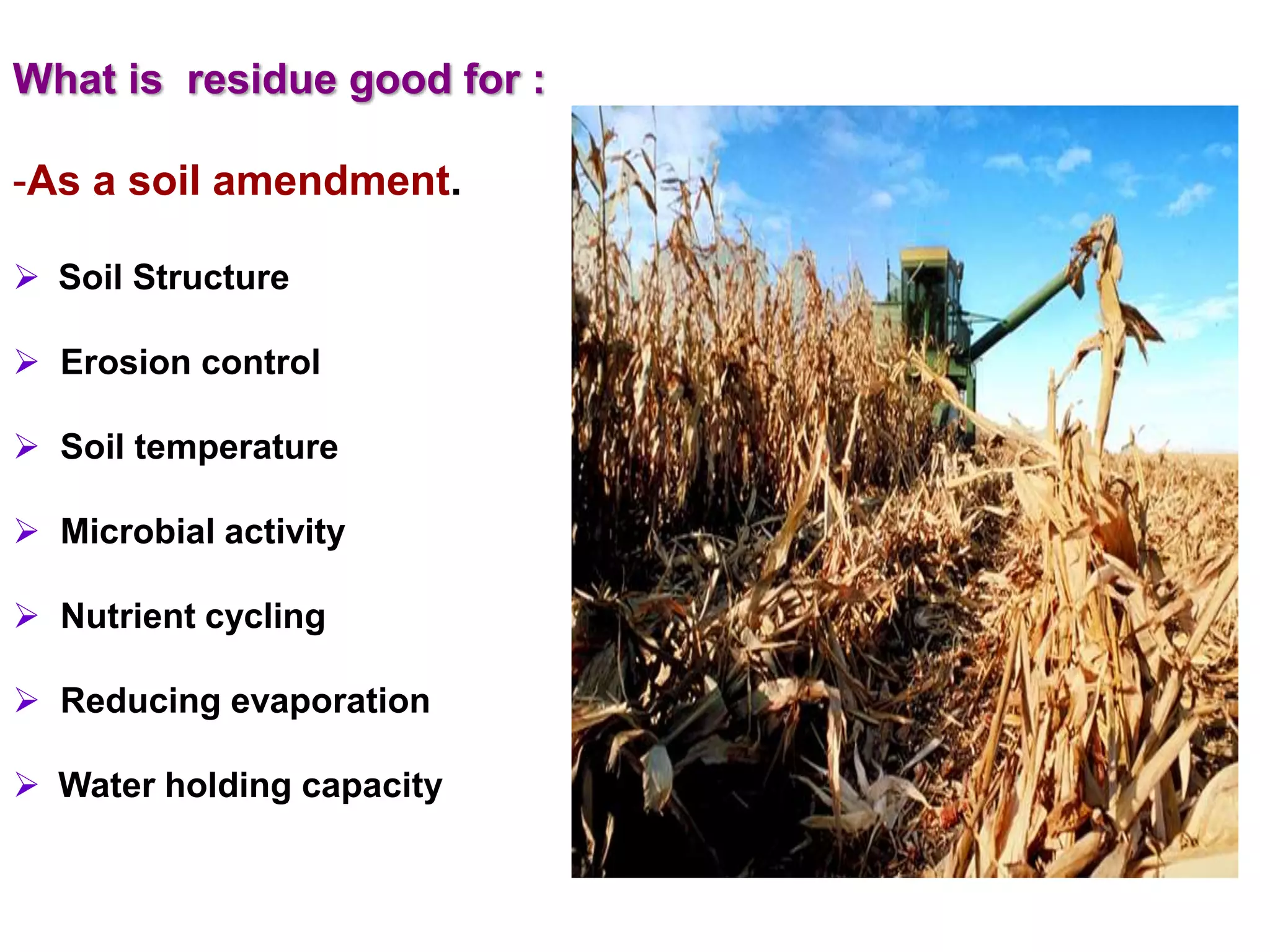 Crop Residue Management for Soil Health Enhancement | PPT