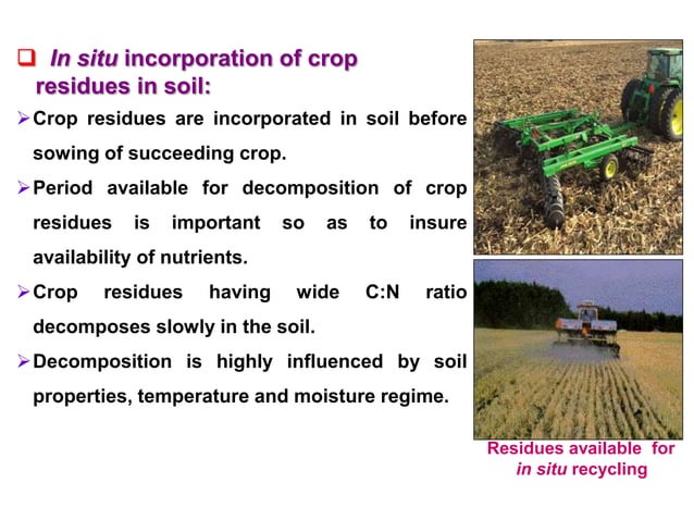 Crop Residue Management for Soil Health Enhancement | PPT | Agriculture | Industries