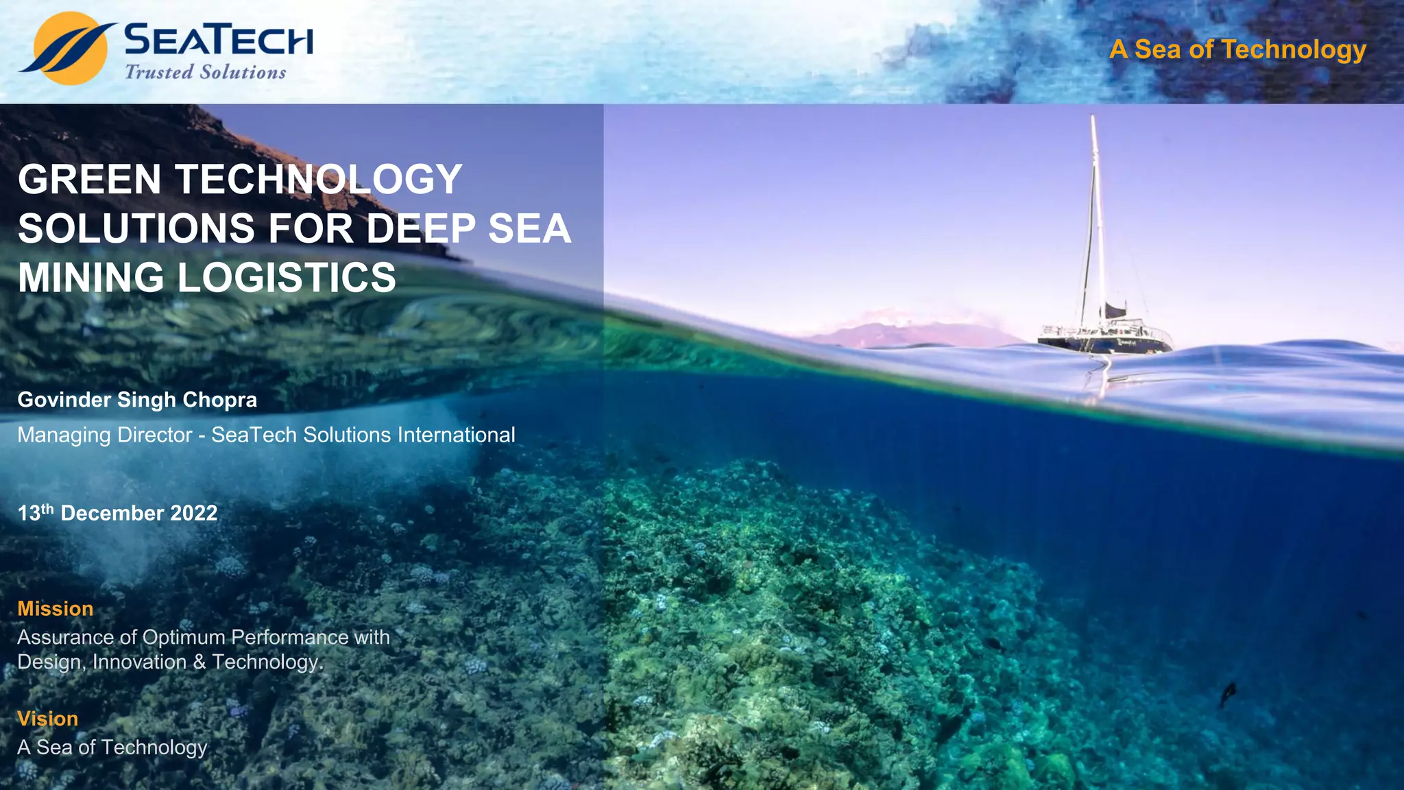 GREEN TECHNOLOGY SOLUTIONS FOR DEEP SEA MINING LOGISTICS | PDF