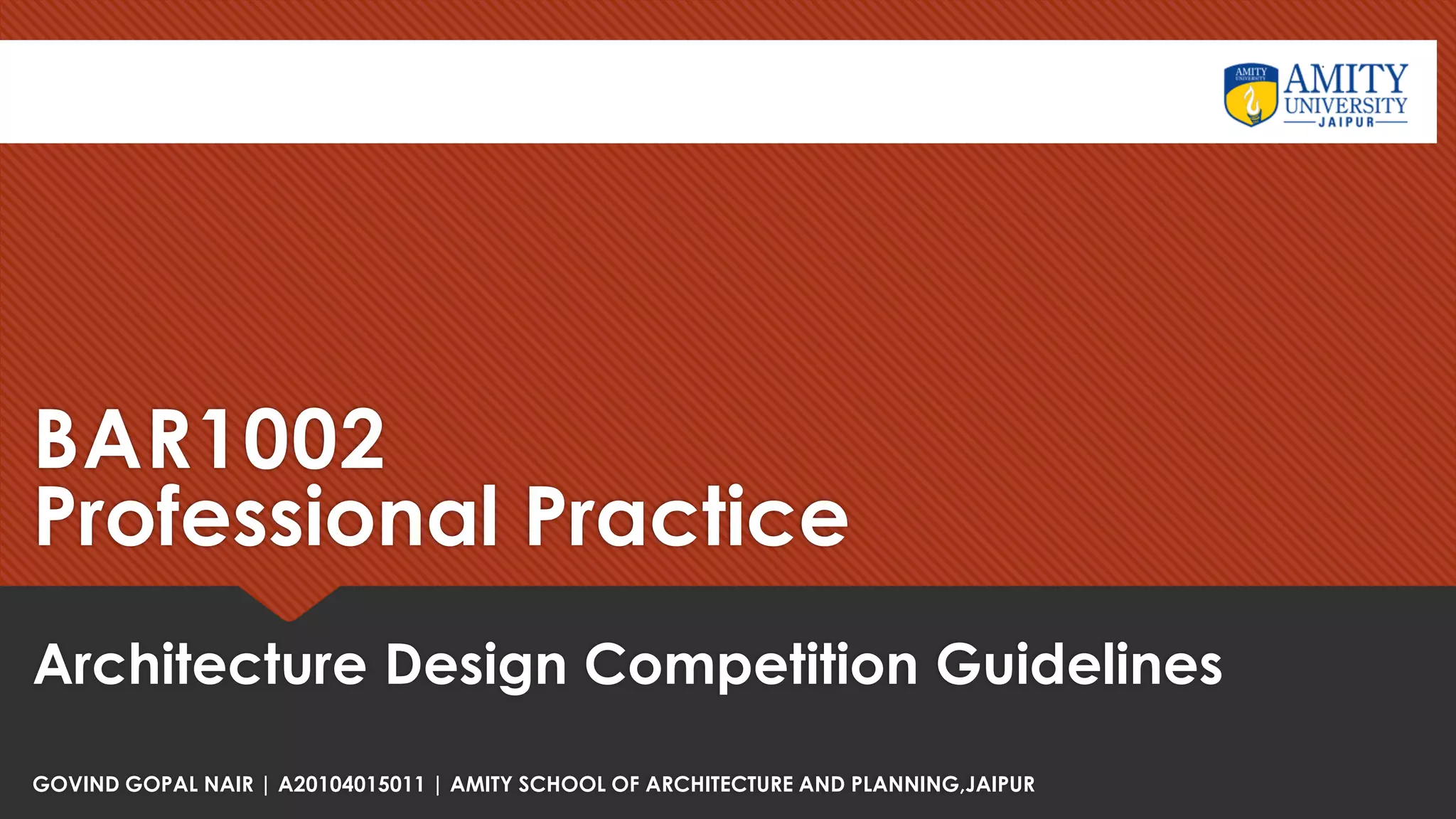Council of Architecture | Architecture Design Competition Guidelines | PDF