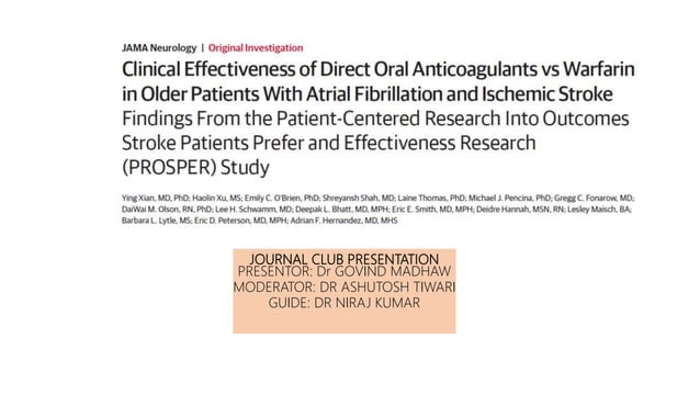 PROSPER trial journal club | PPT