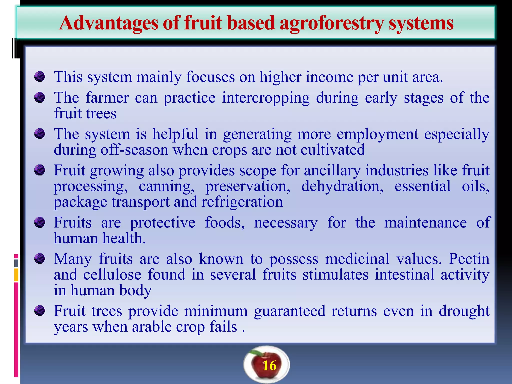 Fruit based agroforestry systems in drylands | PPTX