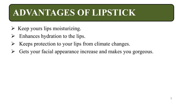 Lipstick formulation and evaluation | PPTX