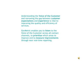 Introduction to GovMetric | PPT