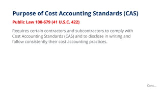 Govology Webinar- Cost Accounting Standards | PPTX