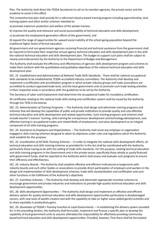 REPUBLIC ACT NO. -7796- ] AN ACT CREATING THE TECHNICAL EDUCATION AND ...