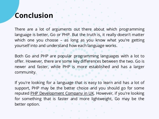 Go vs PHP: Is the latter still better than the former? | PDF
