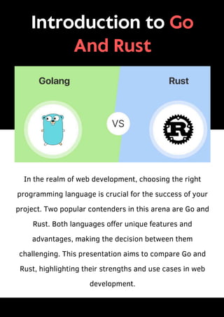 Go vs Rust: The Ultimate Guide to Choosing Your Next Language | PDF