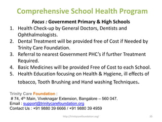 Govt. school health program | CSR initiative | PPT