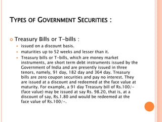 Govt. securities market ppt | PPSX
