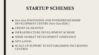 Govt. policies & scheme for enterprise development | PPTX
