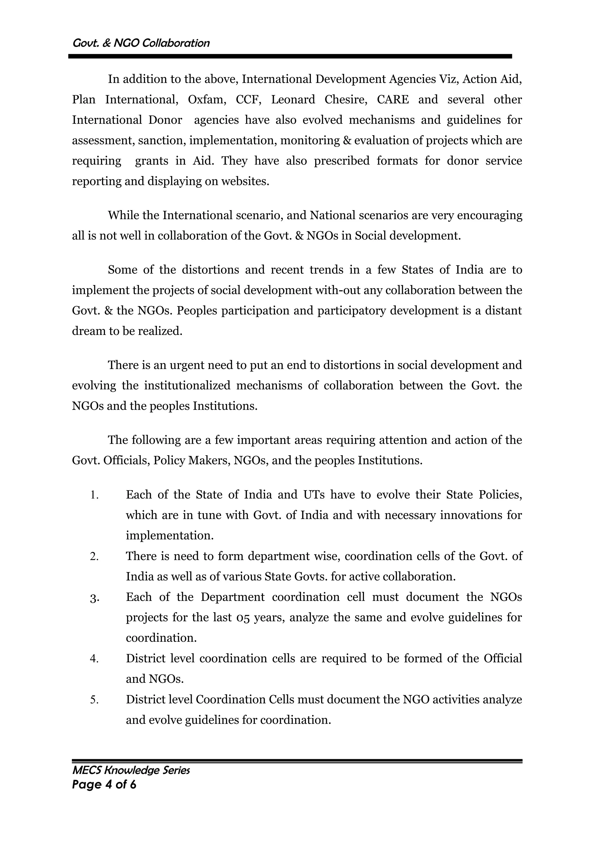 Govt & Ngo Collaboration | DOC