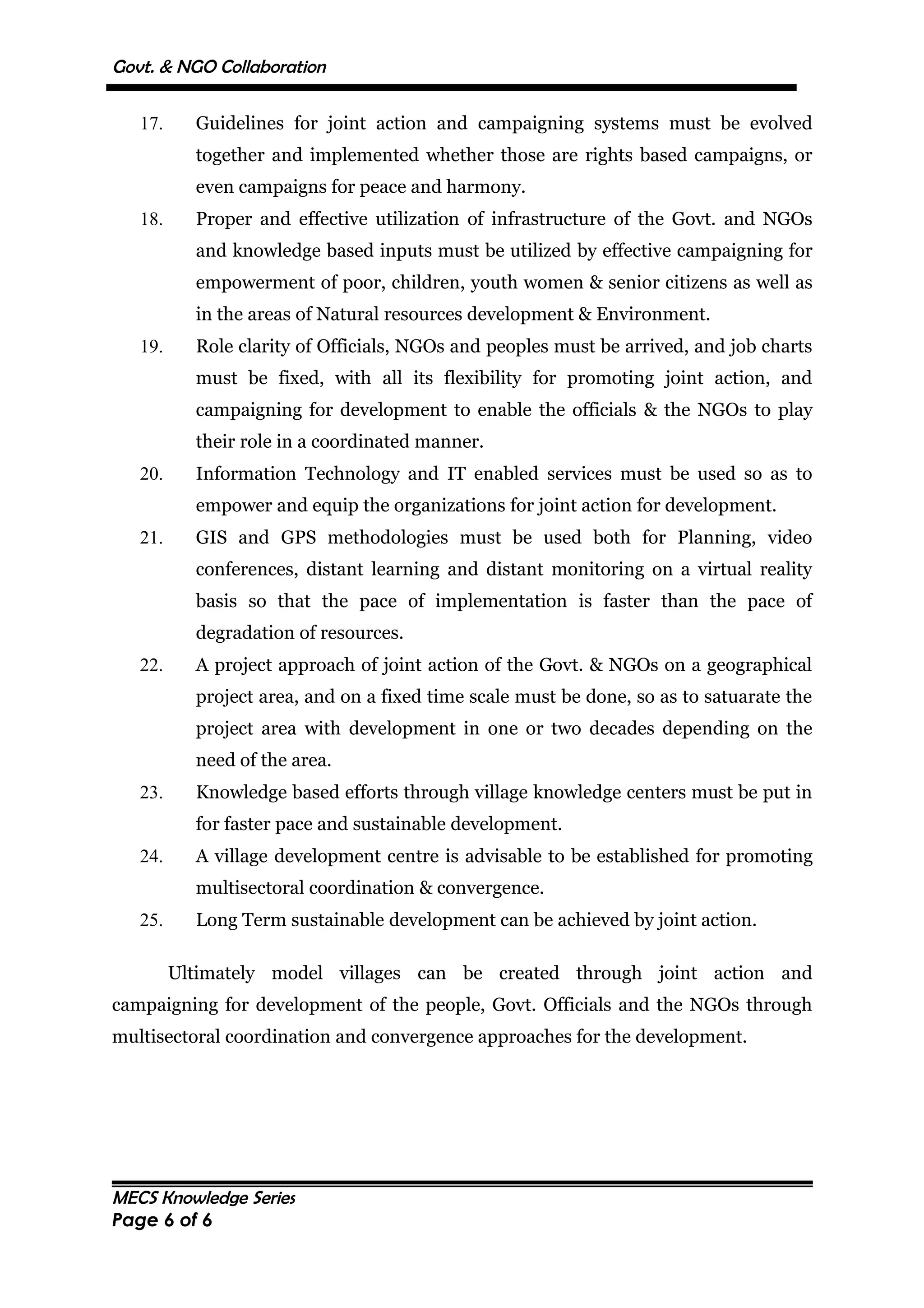 Govt & Ngo Collaboration | DOC