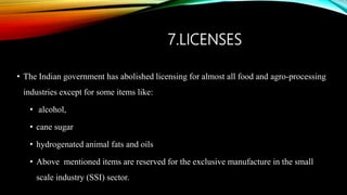 Govt & agro based food industry | PPTX