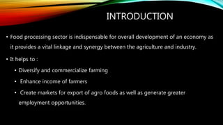 Govt & agro based food industry | PPTX