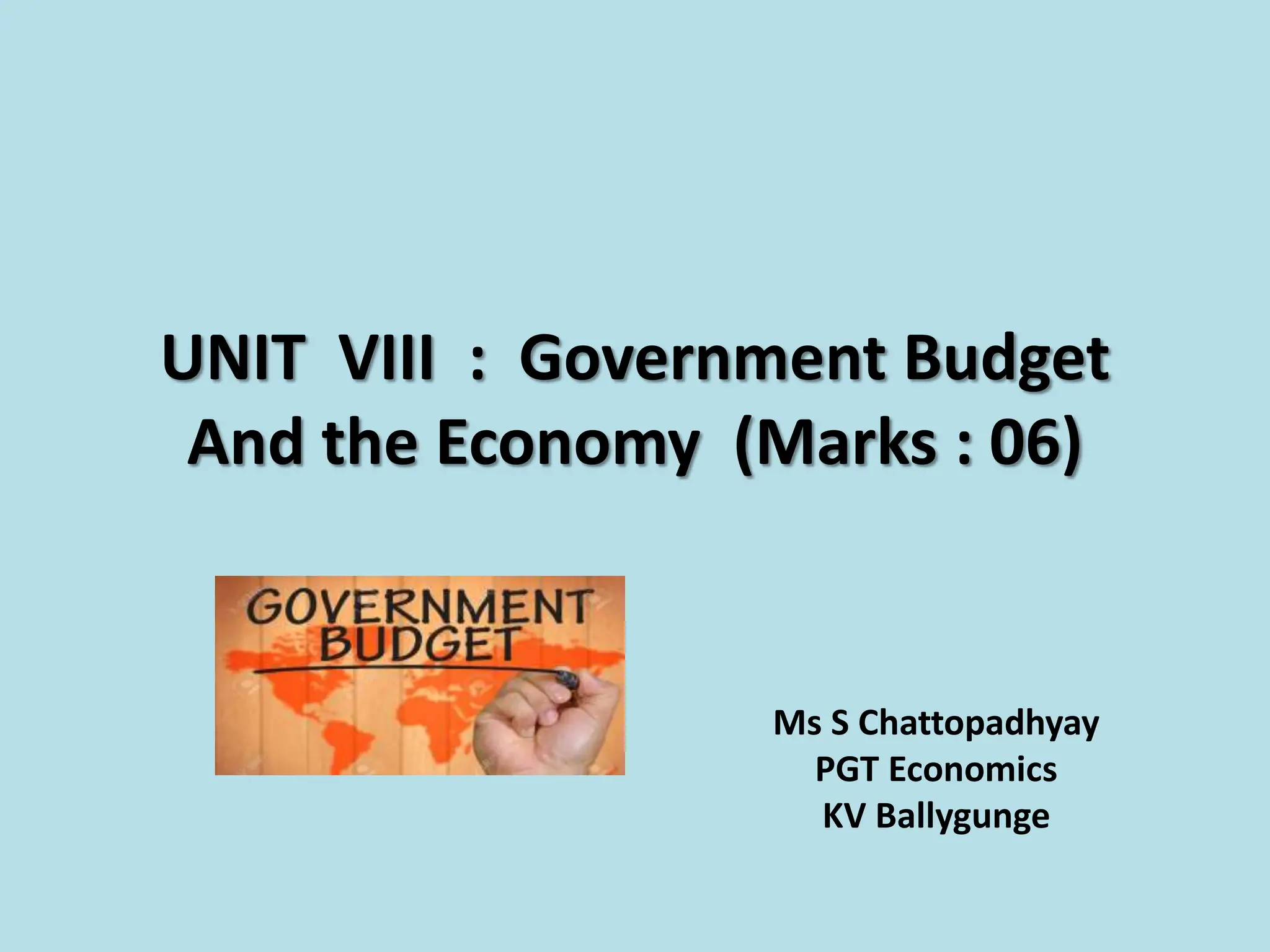 Govt Budget & the Economy class 12 .pptx