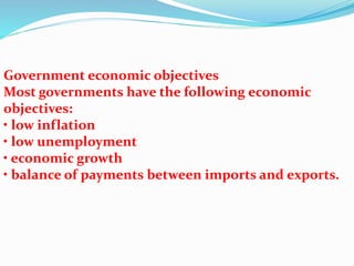 Government economic objective and policies | PPTX