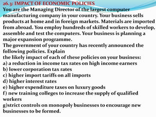 Government economic objective and policies | PPTX