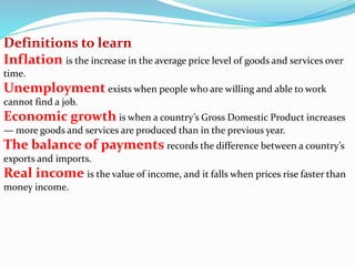 Government economic objective and policies | PPTX