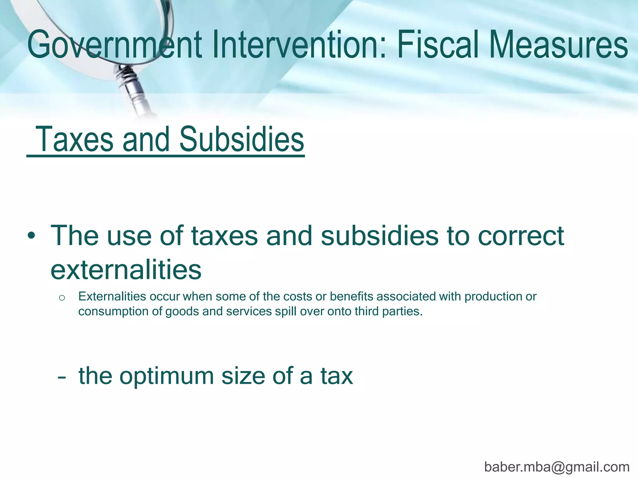 Govt intervention in economy | PPT