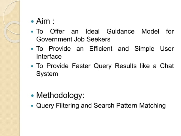 Interactive career Guidance system using | PPTX | Search | Internet