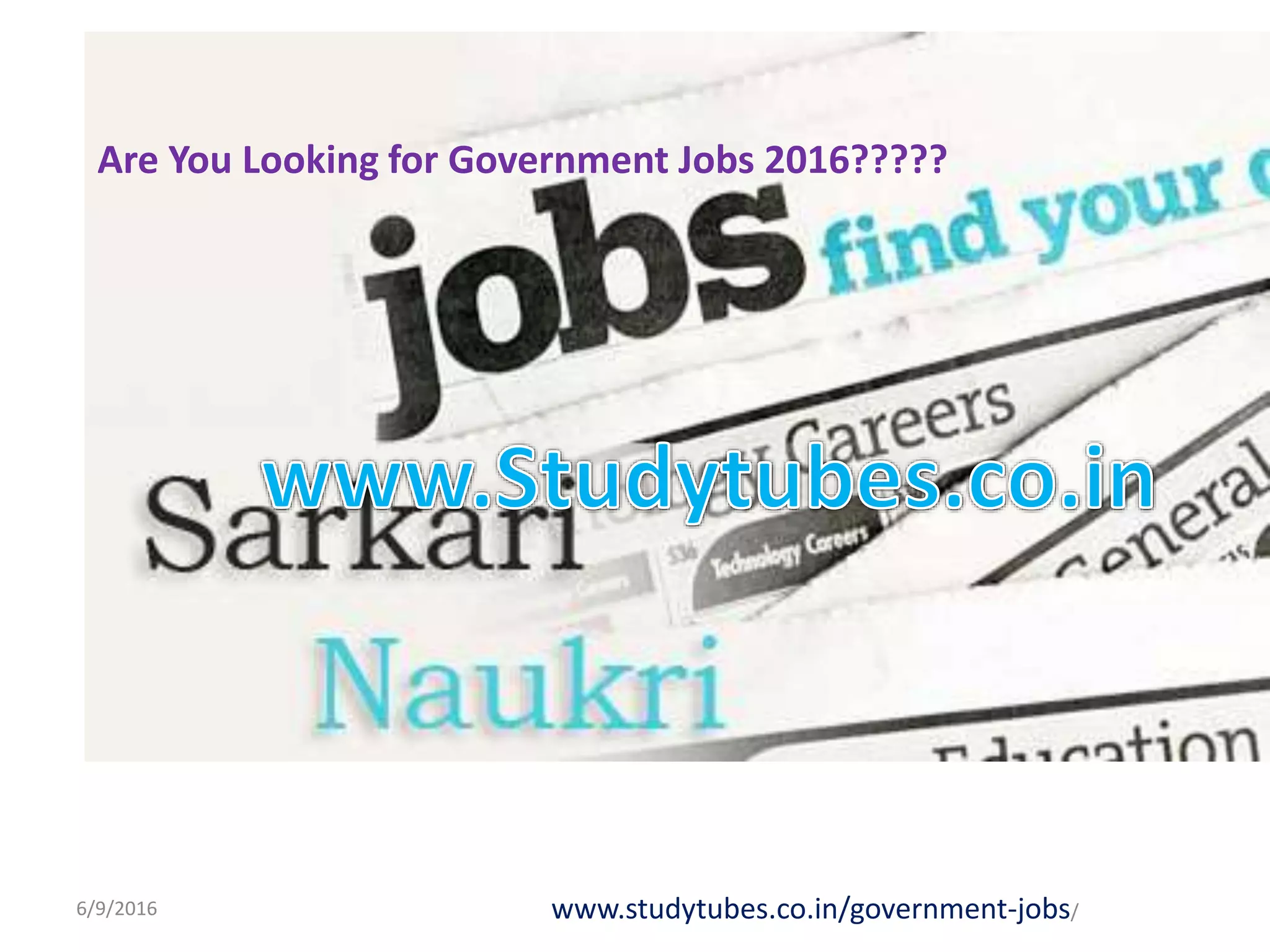 Government jobs | PPT