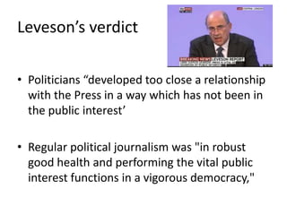 The role of media in British politics | PPTX