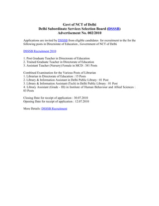 Govt of nct of delhi | DOC