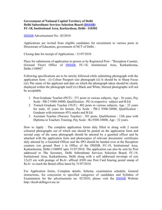 Govt of nct of delhi | DOC