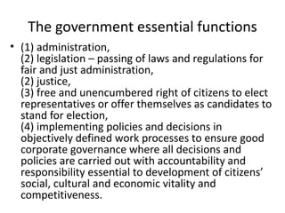define government and state and functions | PPTX