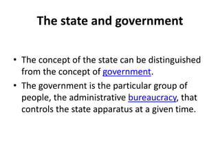 define government and state and functions | PPTX