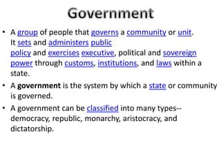 define government and state and functions | PPTX