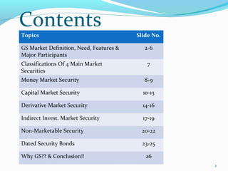 Govt sec markts | PPT