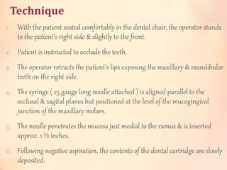 Gow gates & vazirani akinosi technique of nerve | PPTX