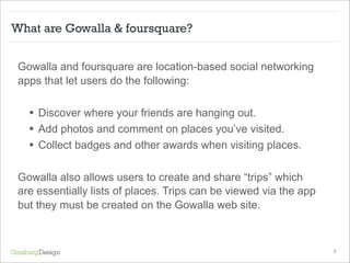 iPhone App UX Review: Gowalla vs. foursquare | PDF