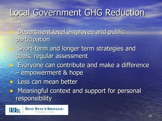 Global Warming Solutions Act (AB 32) Challenge for Local Governments | PPT